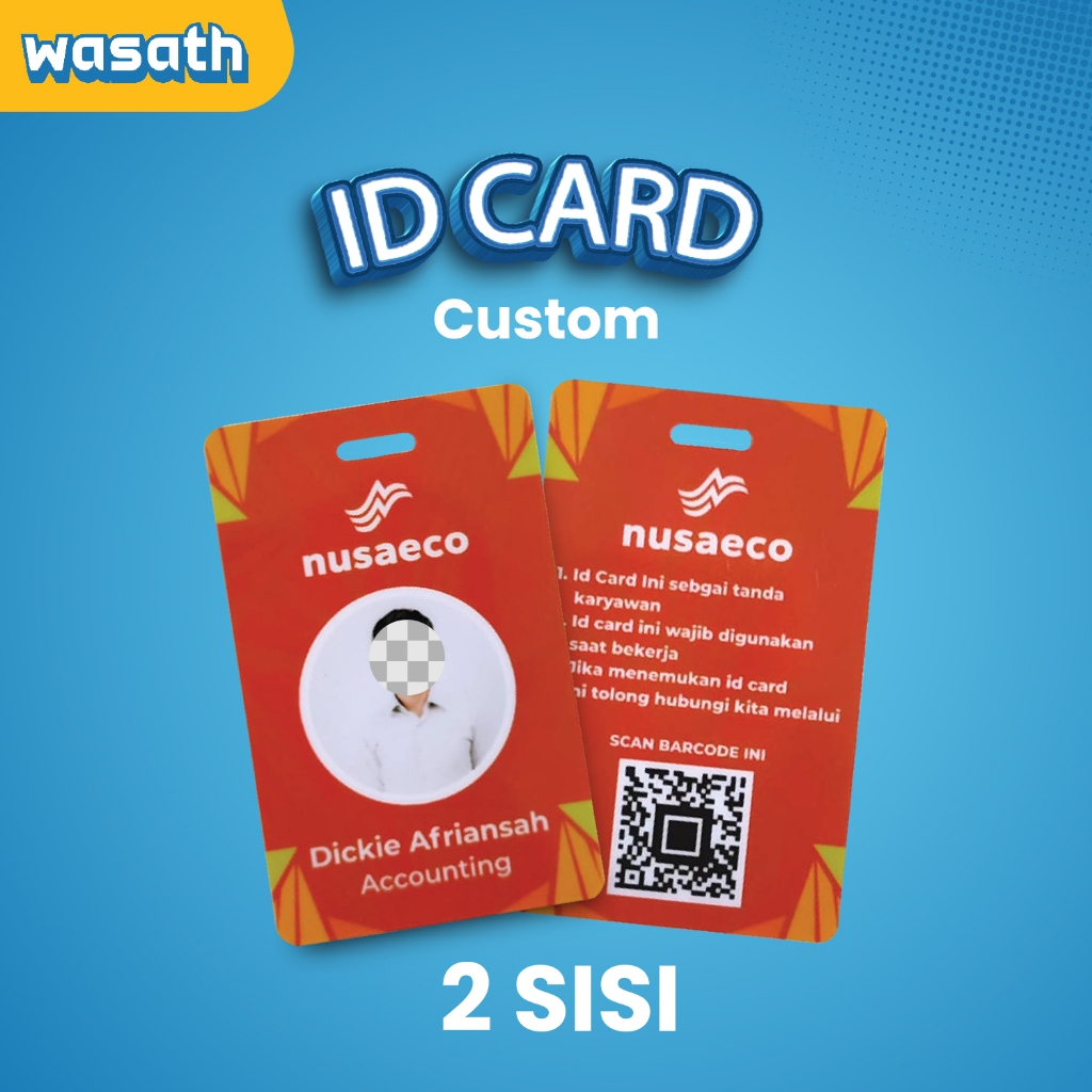 Jual CETAK ID CARD 2 SISI - PRINT ID CARD 2 SISI - CUSTOM ID CARD 2 ...
