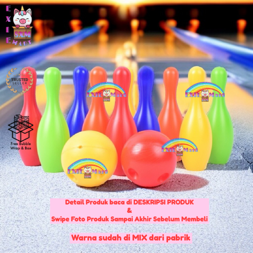 Jual MAINAN ANAK BOLA BOWLING SIZE BESAR ISI 10PCS SET - MAINAN ...