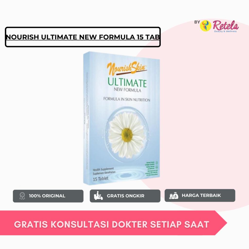 Jual NOURISH SKIN ULTIMATE NEW FORMULA 15 TABLET | Shopee Indonesia