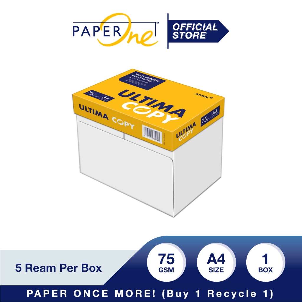 Jual Ultima A4 75gr Copier 1 Box (2500 lembar) Kertas HVS | Shopee ...