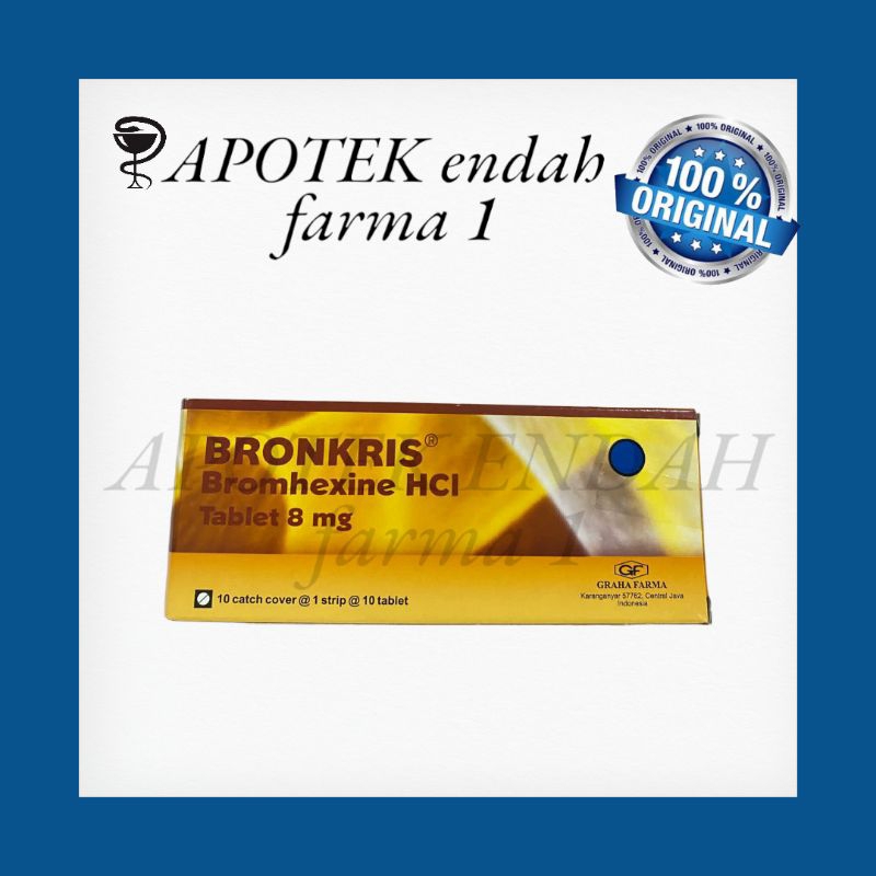 Jual BRONKRIS 8MG TABLET PERBOX obat batuk isi 10 lembar | Shopee Indonesia