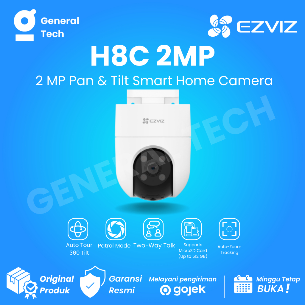 Jual EZVIZ H8C 2MP Pan & Tilt Wi-Fi Camera | Shopee Indonesia