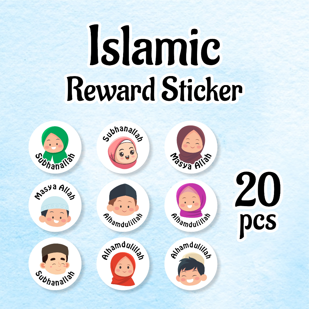 Jual 20 Pcs Islamic Moslem Reward Sticker / Stiker Hadiah Penghargaan ...
