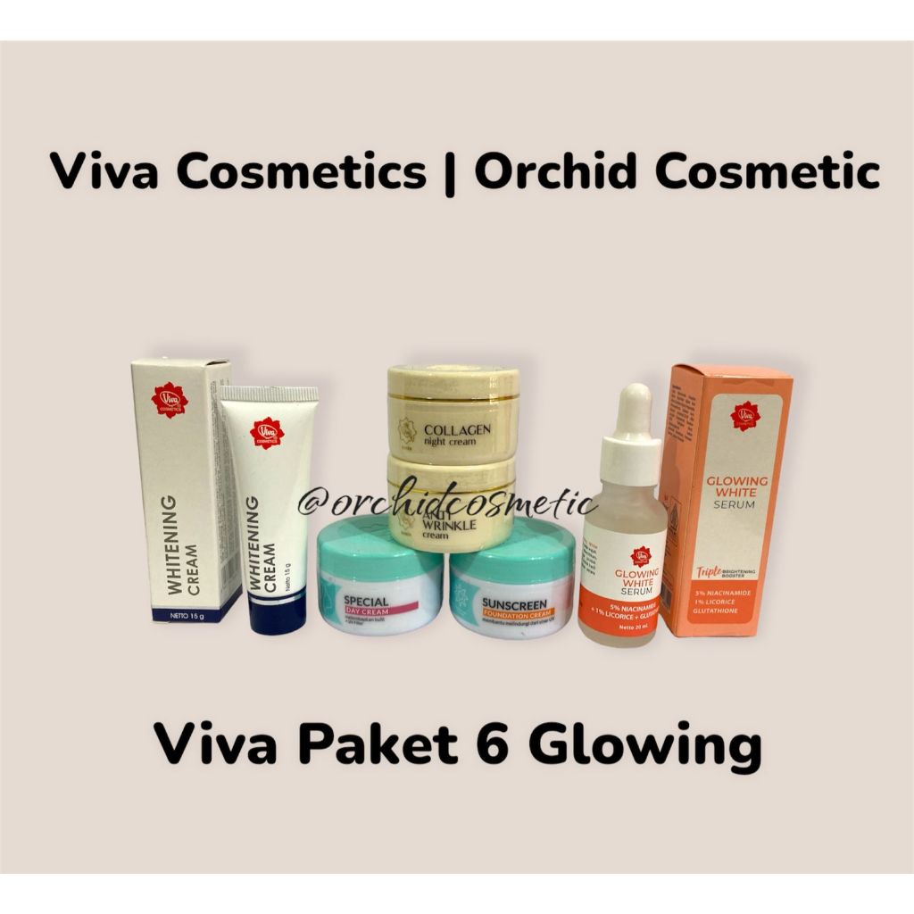Jual [PROMO] VIVA Paket Skincare GLOWING FLEK HITAM / Viva Paket Hemat ...