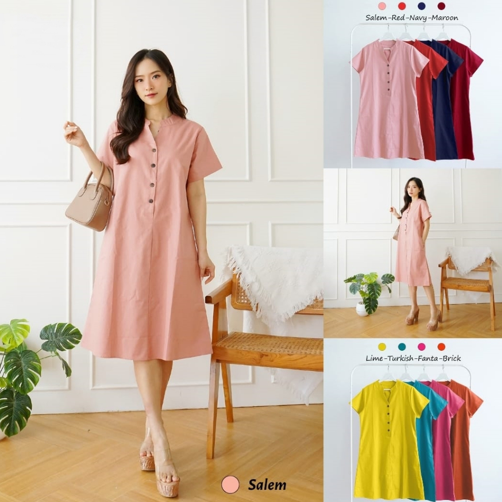 Jual Midi Dress Wanita Kondangan Gaun Pesta Party Baju Cewek Terusan ...