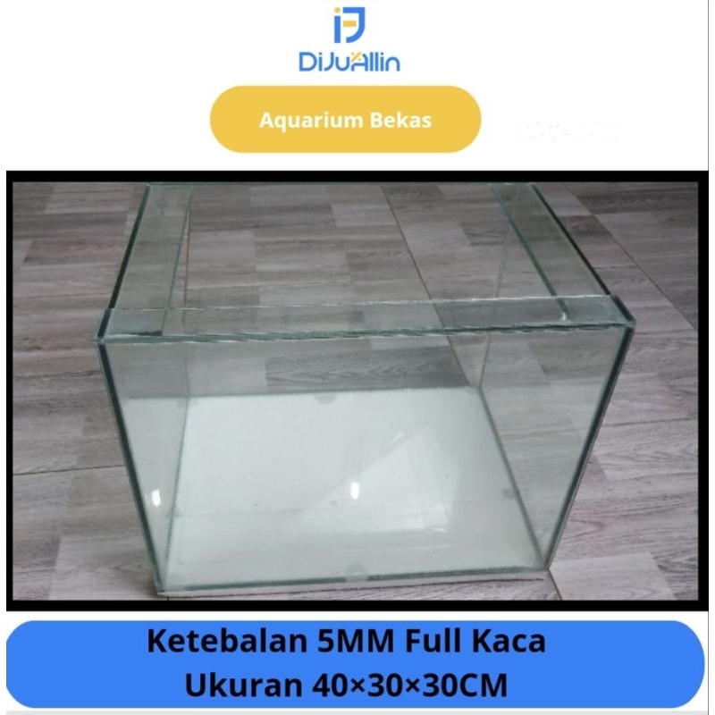 Jual Aquarium Full Kaca 5MM Ukuran 40x30x30CM audah termasuk alas ...