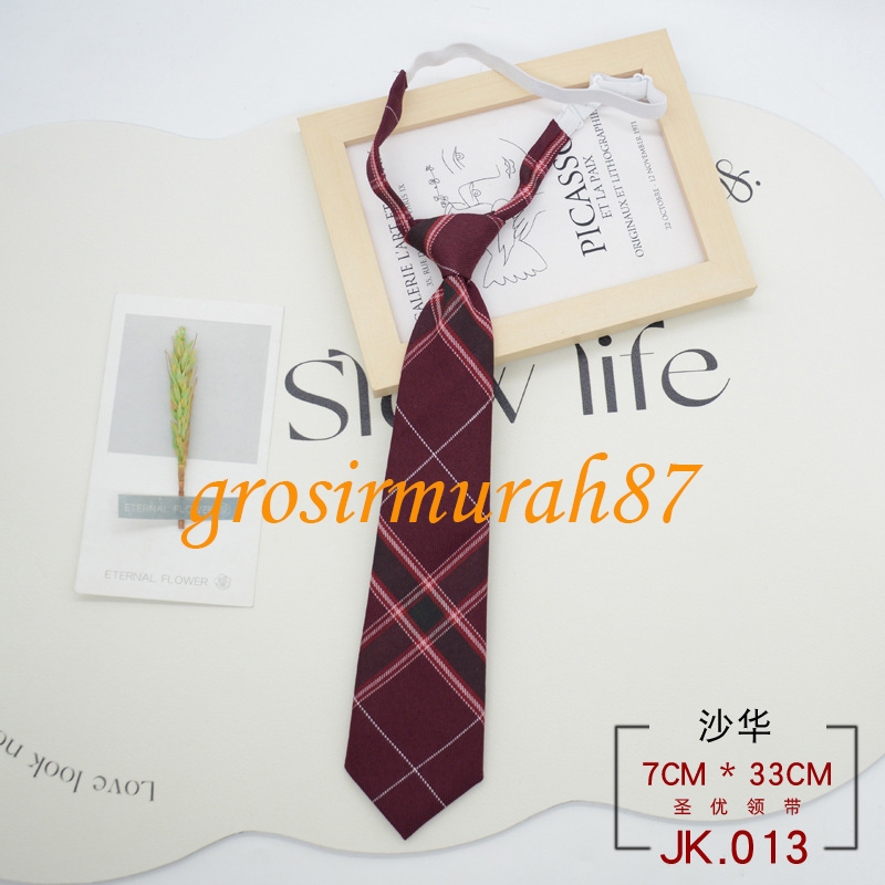 Jual Dasi panjang jk premium motif kotak seifuku uniforn japan korea ...