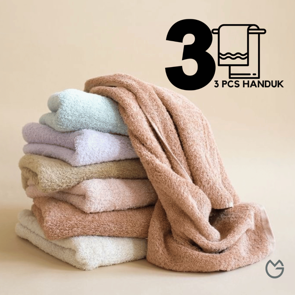 Jual Set Isi 3 Handuk Mandi Dewasa Microfiber Emga Towel TJ1C Super ...