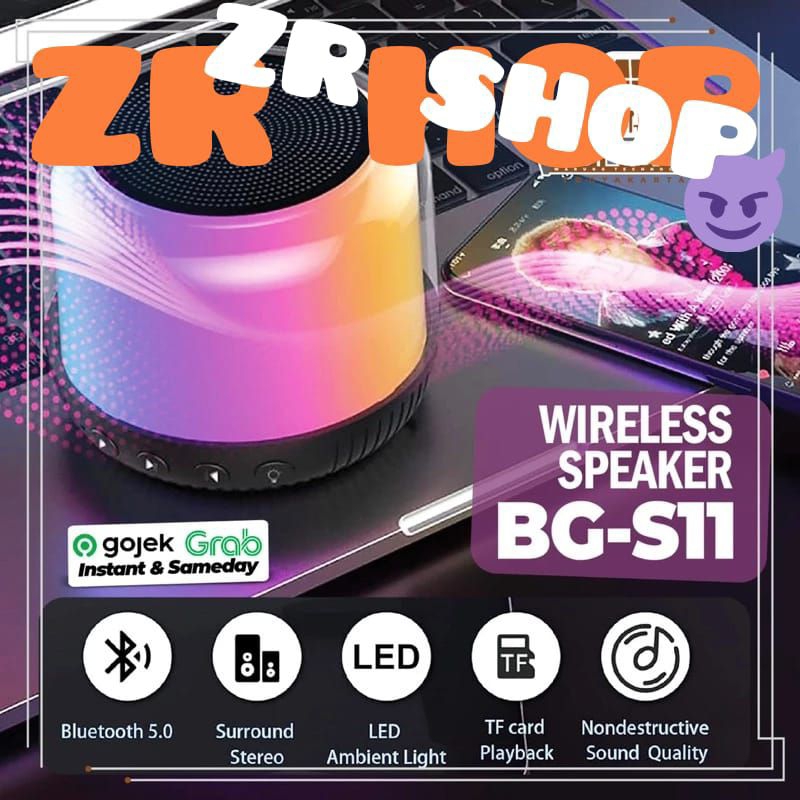 Jual Speaker Bluetooth BG-S11 RGB Bass Stereo | Shopee Indonesia