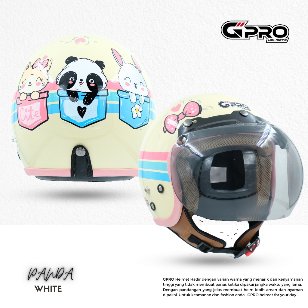Jual Helm Bogo Classic Polos Krooz Dewasa Full Leher Pria Wanita Cepol ...