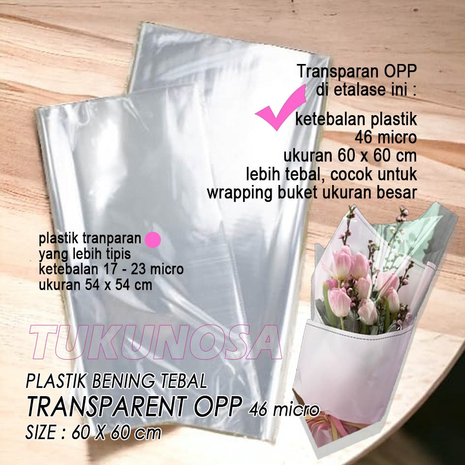 Jual TRANSPARENT OPP 46 micro PLASTIK BENING BUKET PLASTIK PARCEL ...
