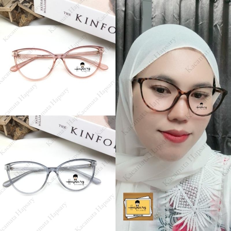 Jual Frame Kacamata Wanita Minus Cat Eye Terbaru 1073 Paket Lensa ...