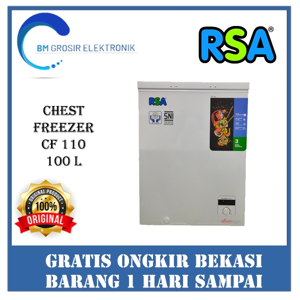 Jual RSA CF 110 CHEST FREEZER 100 LITER FREEZER BOX | Shopee Indonesia