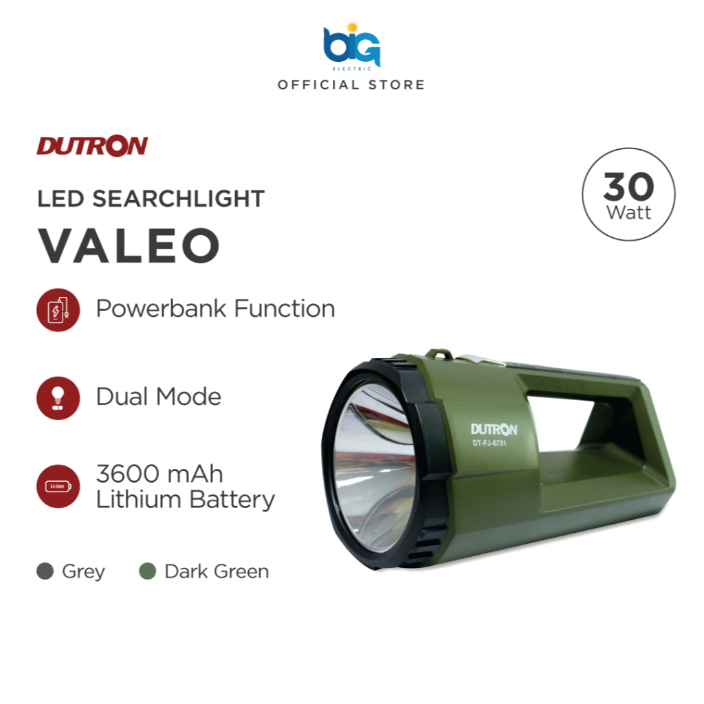 Jual DUTRON Senter LED Jumbo Valeo - Senter tangan Jumbo Searchlight 30 ...