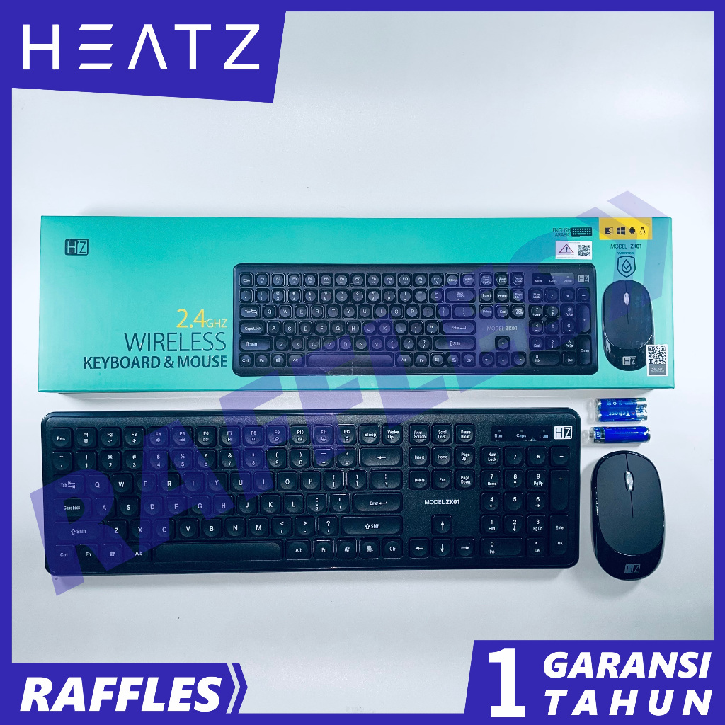 Jual Heatz ZK01 Kombo Keyboard dan Mouse 2.4GHz Wireless | Shopee Indonesia