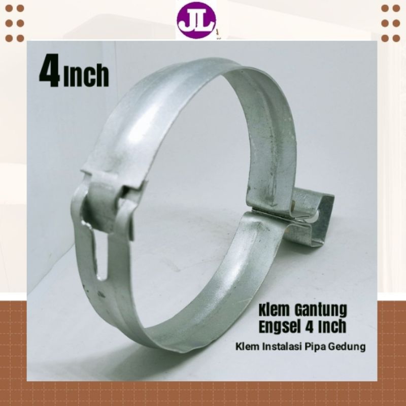 Jual Klem Gantung Engsel Pipa 4 Inch Instalasi Pipa Gedung Hanger Clamp ...