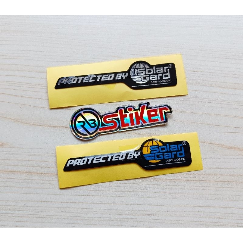 Jual Stiker kaca film Protected By SOLAR GARD emboss solar gard ...