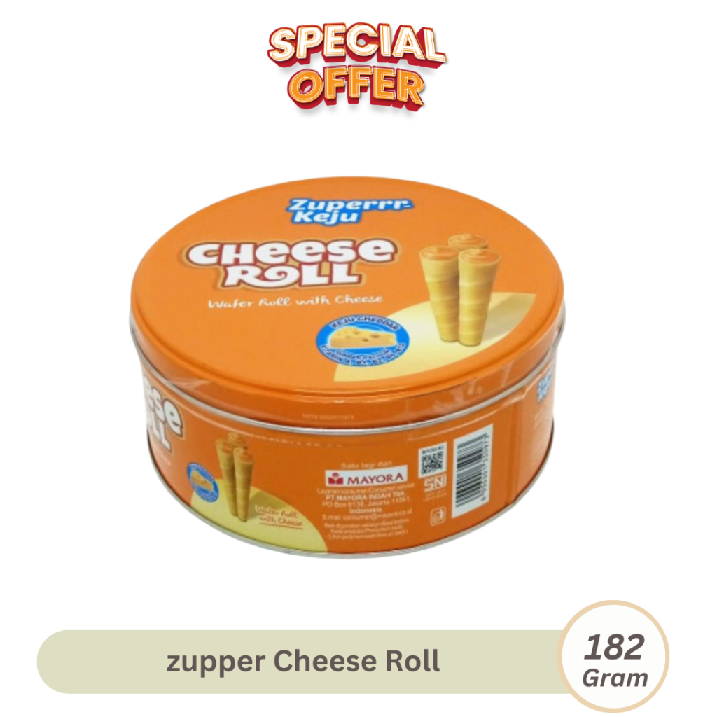 Jual Zupper Cheese Roll Astor Keju Wafer Roll 182gr Kemasan Kaleng ...