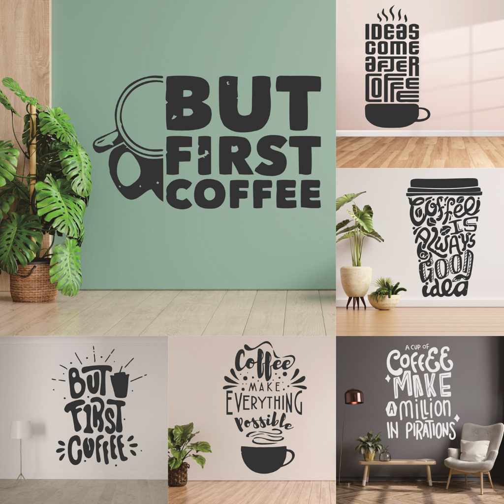 Jual Stiker Dinding Wall Sticker Cutting Tembok Kaca Toko Kopi Coffe ...