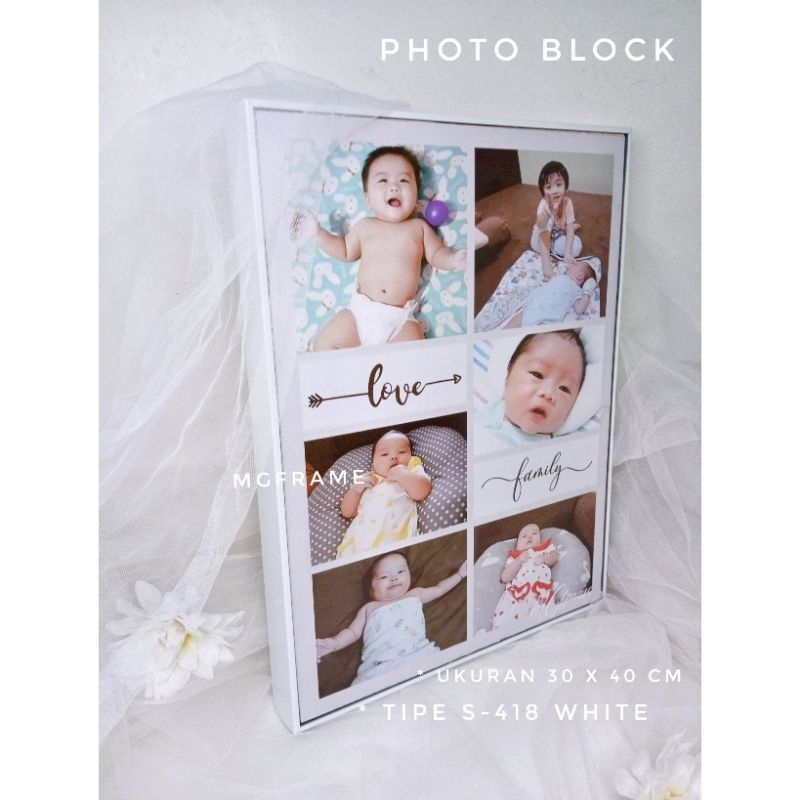 Jual CETAK FOTO LAMINASI + FRAME PHOTO BLOCK bahan 4cm lamaran aqiqah ...