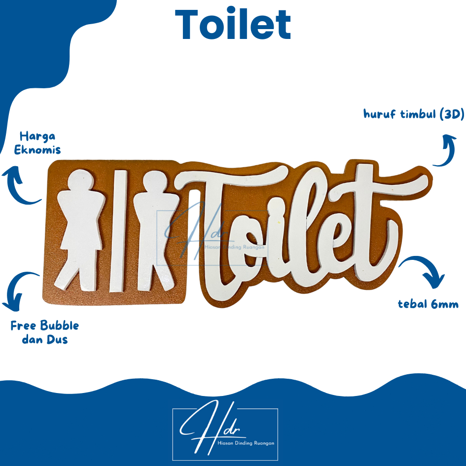 Jual HDR - PAPAN TANDA TOILET Cowok cewek / Hiasan Dinding Walldecor ...
