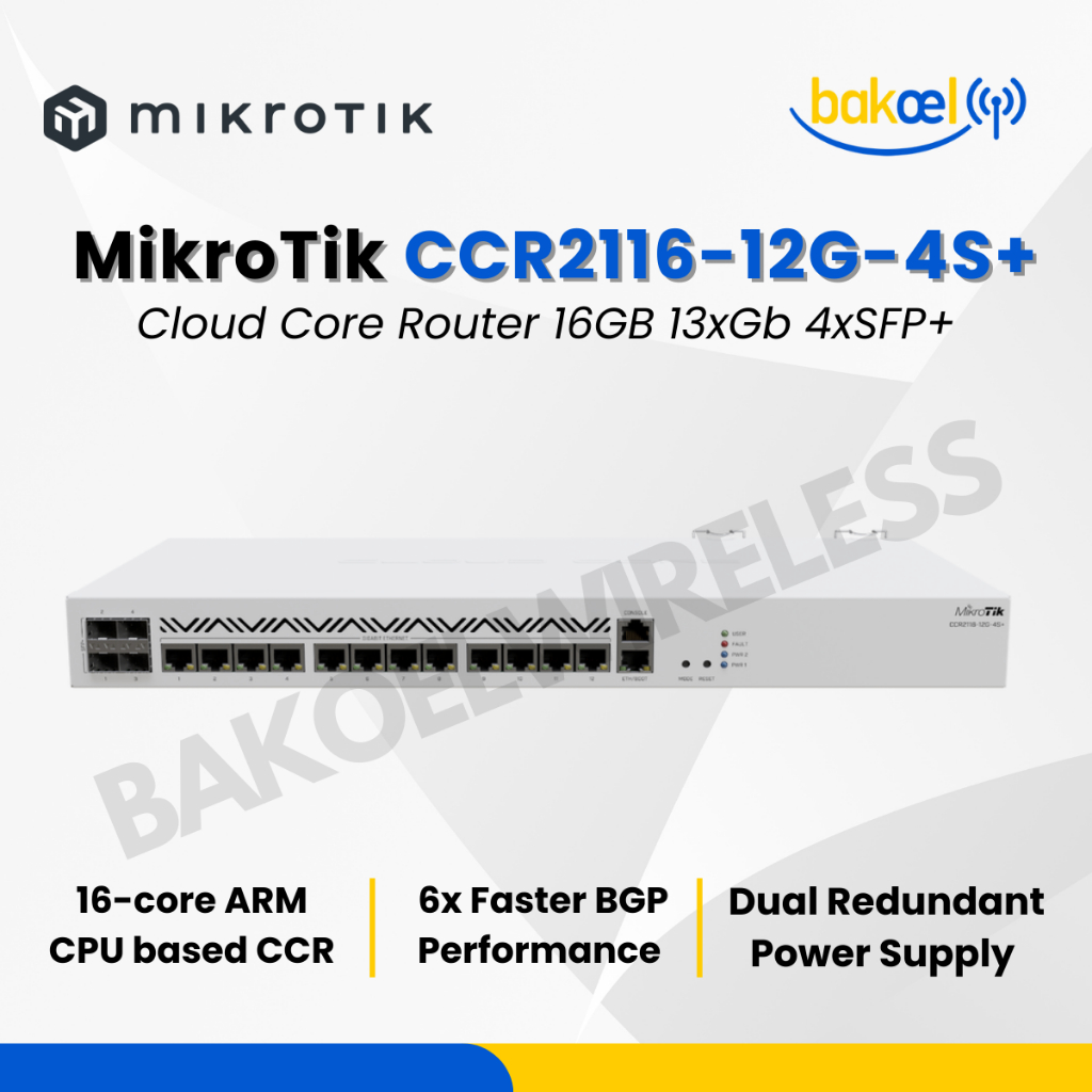 Jual MikroTik CCR2116-12G-4S+ Cloud Core Router 16GB 13xGb 4xSFP ...