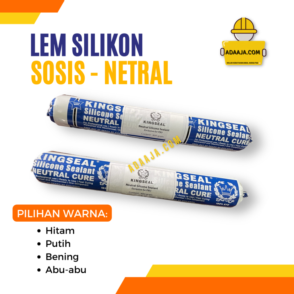 Jual Lem Sosis / Silicone Sealant King Seal / Lem Silikon Sosis Hitam ...