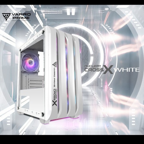 Jual Casing komputer Varro Prime Micro atx tempered glass Nuclear Cross ...