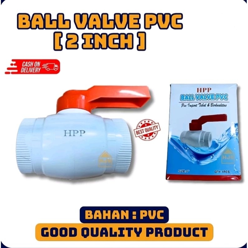 Jual Stop Kran Ball Valve PVC HPP 2 inch | Shopee Indonesia