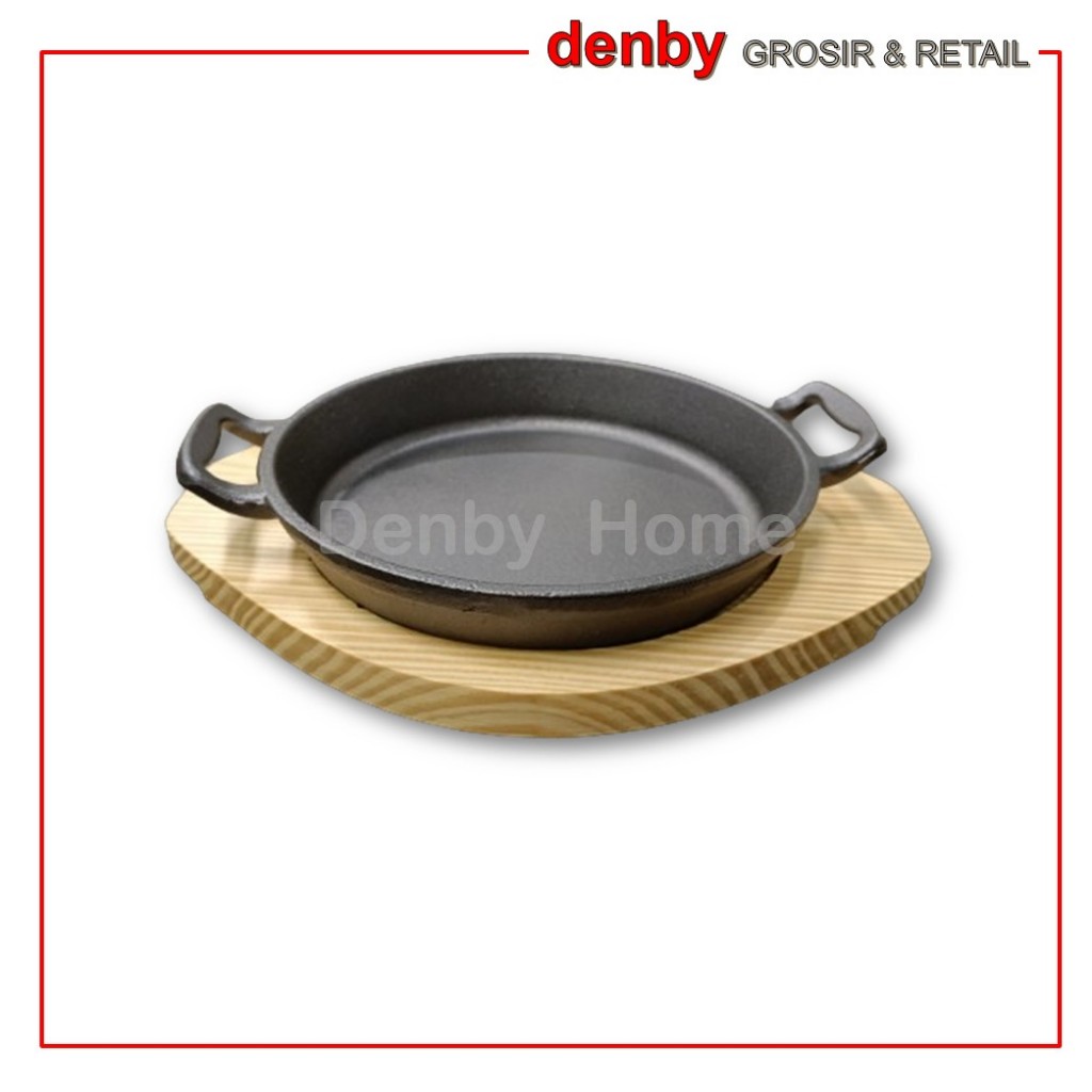 Jual DENBY HOME Cast Iron Hot Plate Piring Grill Steak Piring Bulat ...