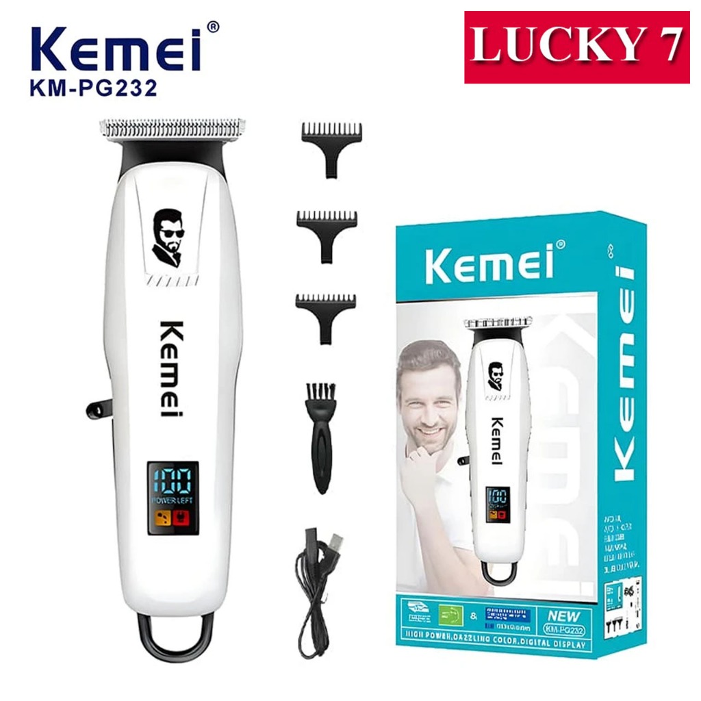 Jual KEMEI KM PG232 Alat Cukur Rambut Elektrik KM PG 232 Cukuran Kumis dan Jenggot Recharger ...