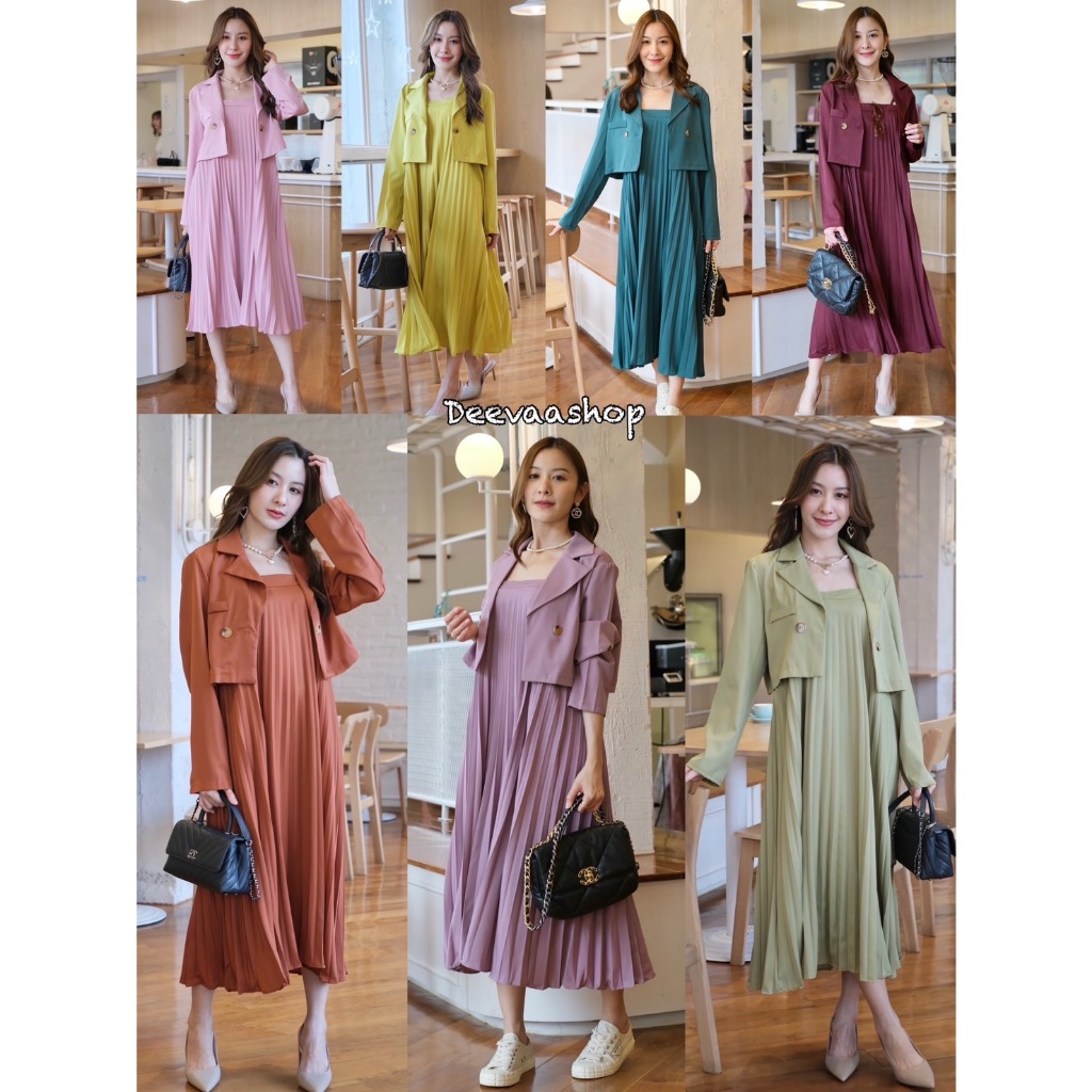 Jual SETELAN DRESS BLEZER PREMIUM 2IN1 BRAND DEEVAASHOP FASHION WANITA ...