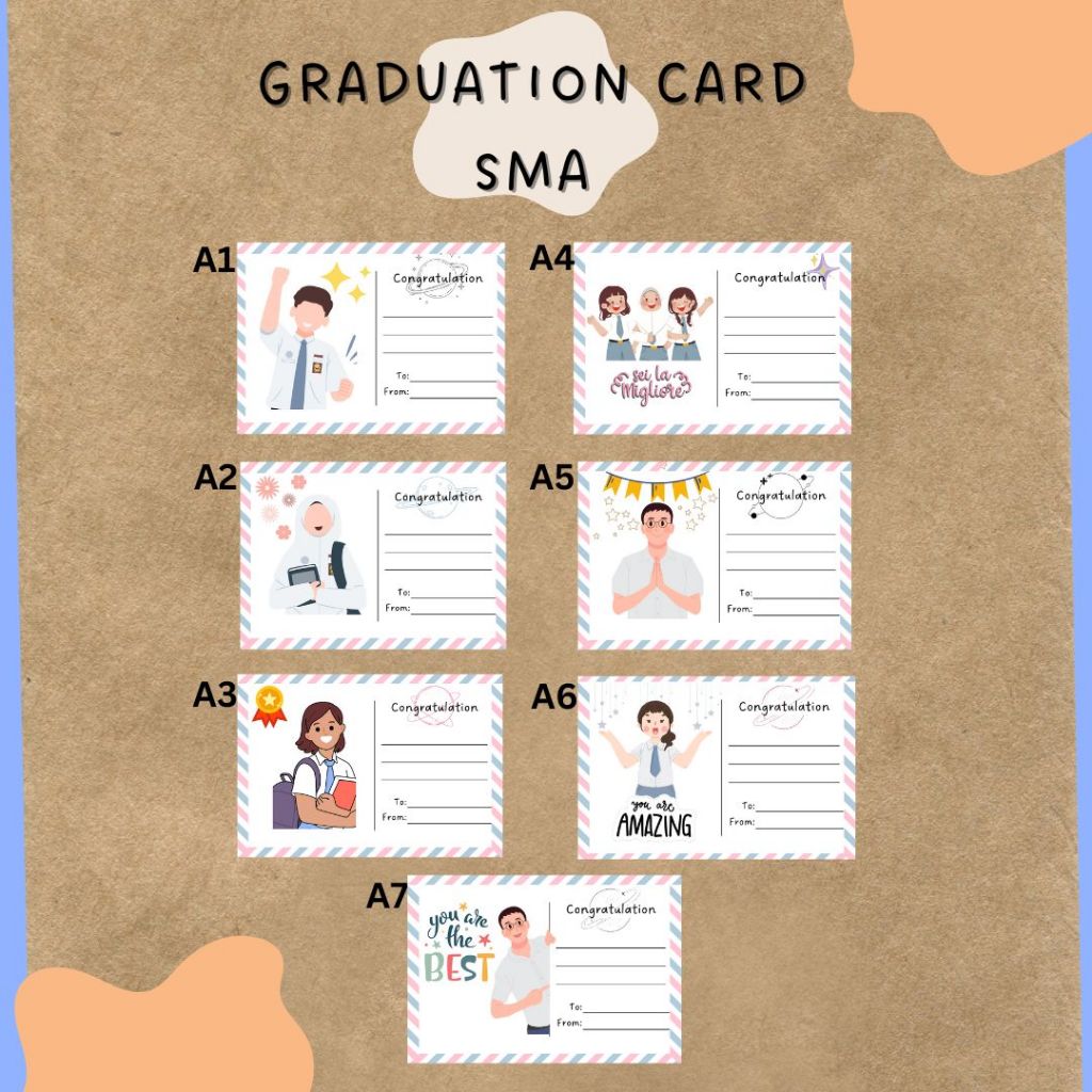 Jual Graduation card SMA/Kartu kelulusan SMA/Kartu ucapan kelulusan ...