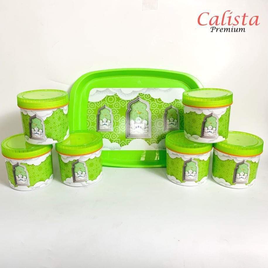 Jual Tonam Toples Nampan Set Calista isi 6 Wadah Tempat Kue Snack ...