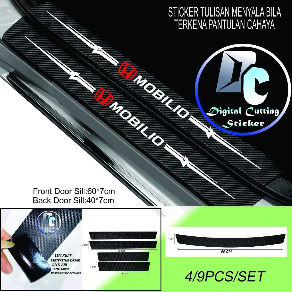 Jual Stiker Pelindung Pintu Mobil Mobilio 3D Door Sill Plate Guard ...