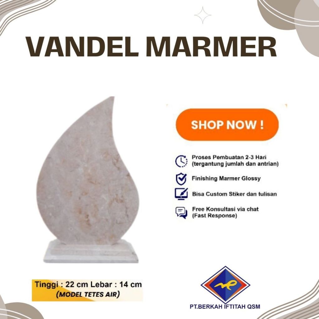 Jual PLAKAT VANDEL MARMER BESAR MODEL TETES AIR 14cm | Shopee Indonesia