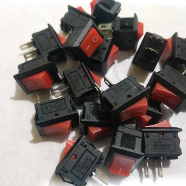 Jual Saklar On Off Warna Merah Atau Hitam Switch On Off Kecil | Shopee ...