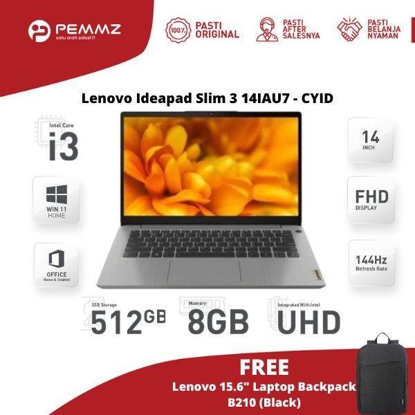 Jual LENOVO IDEAPAD 3 CYID I3-1215U 14" 8GB 512GB Intel UHD W11+OHS21 ...