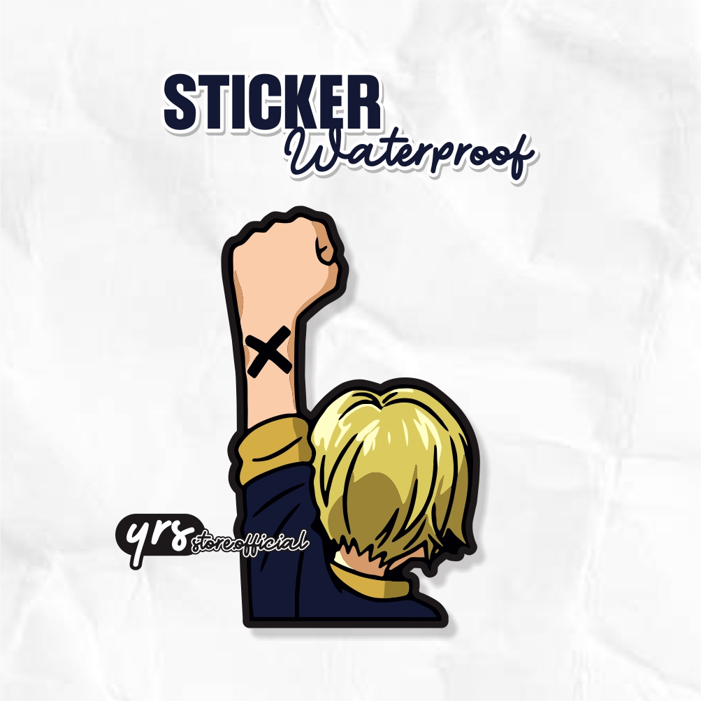Jual Sticker Anime One Piece Vinsmoke Sanji / Sticker Anime Waterproof ...
