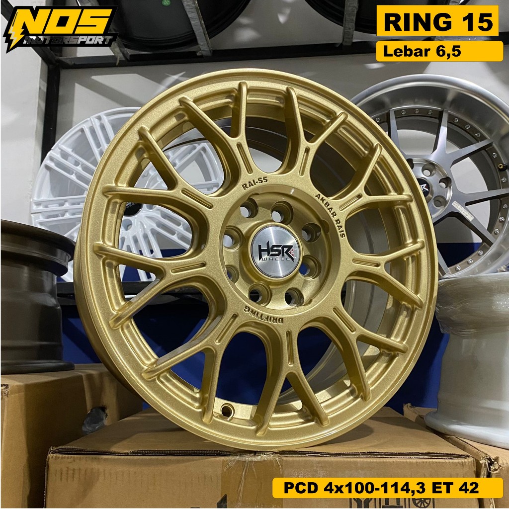 Jual Velg racing hsr ring 15 cocok untuk calya,sigra, lubang baut 4 ...
