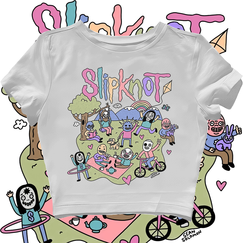 Jual CROP TOP SLIPKNOT COLLOURFULL | GRUNGE | CROPTOP PUTIH | CROP TEE ...