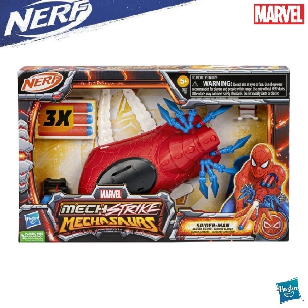 Jual MARVEL X NERF Mech Strike Mechasaurs Spider-Man Arachno Blaster ...