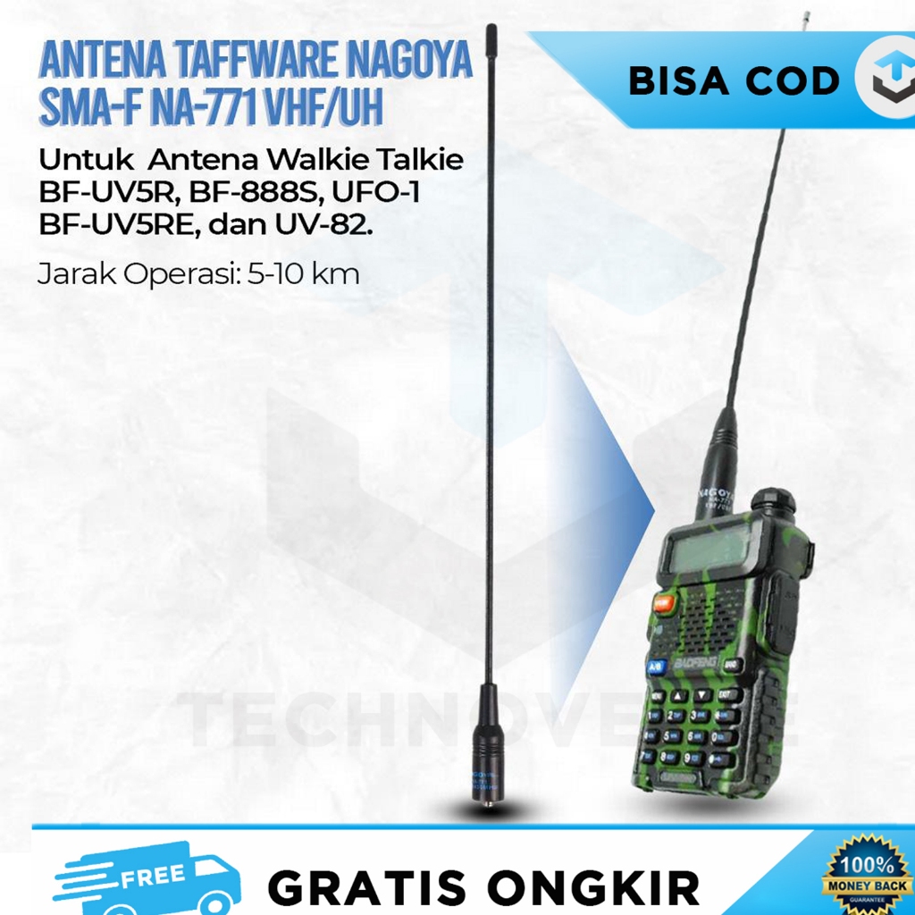 Jual ANTENA TAMBAHAN TAMBAH JARAK SINYAL WALKIE TALKIE BAOFENG SMA F 37.5CM | Shopee Indonesia