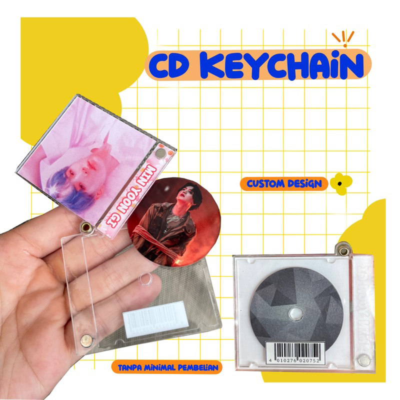 Jual CD KEYCHAIN custom / ROTATING KEYCHAIN | Shopee Indonesia