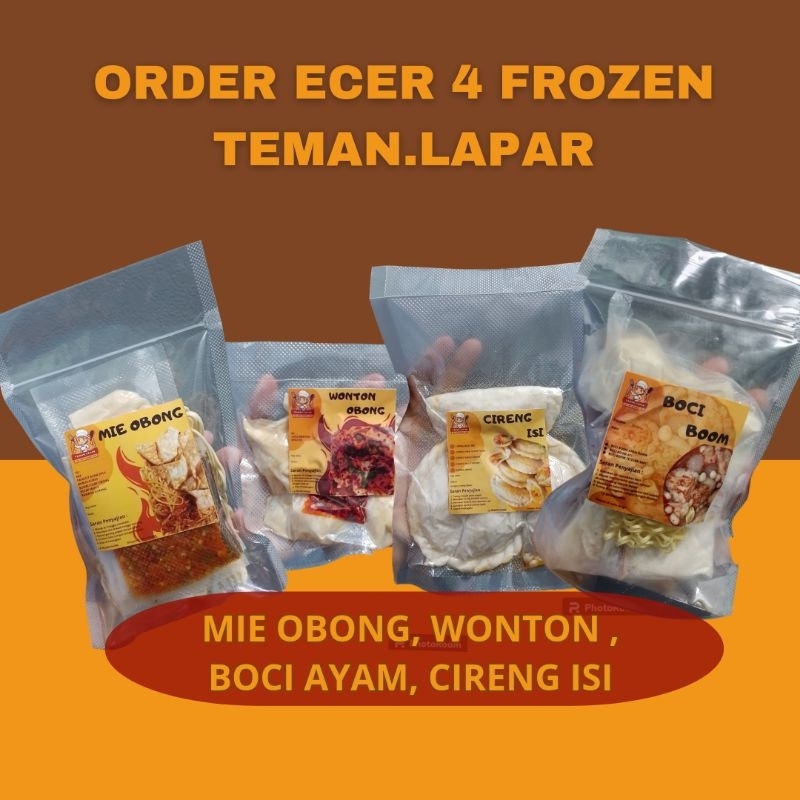 Jual (ECER FROZEN TEMAN.LAPAR) MIE OBONG WONTON CHILI OIL CIRENG ISI ...