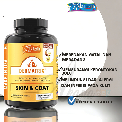 Jual Kala Health Dermatrix Skin & Coat|Repack|Support For Dogs & Cats ...