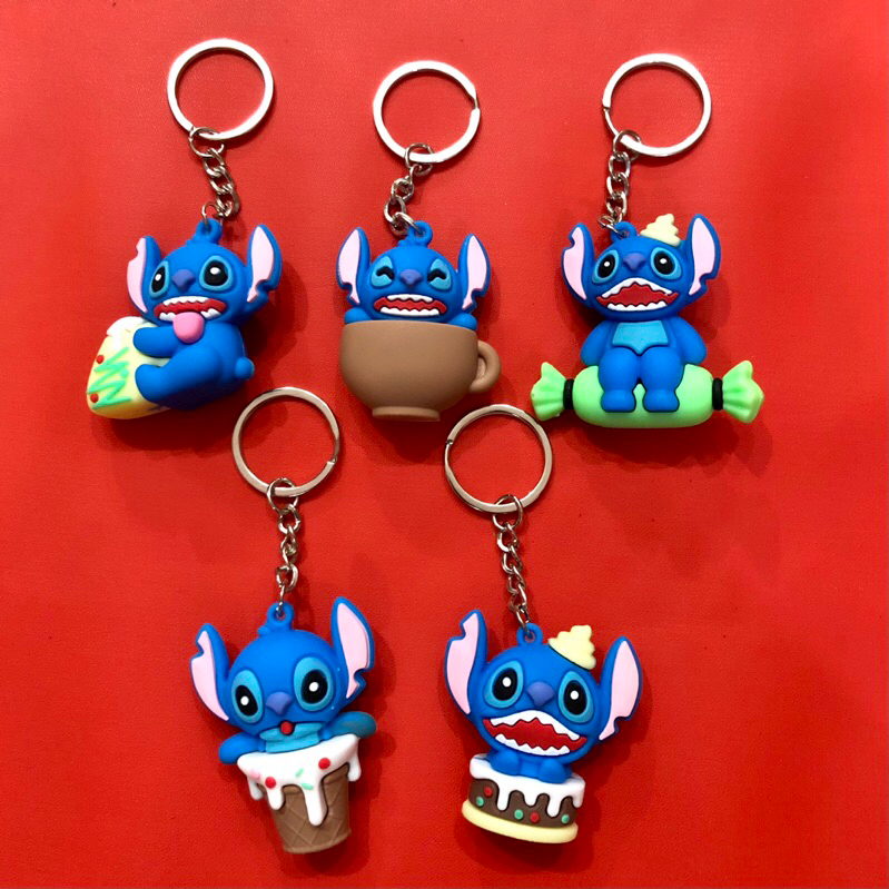 Jual Gantungan kunci team stitch lucu gantungan kunci stitch unik lucu ...