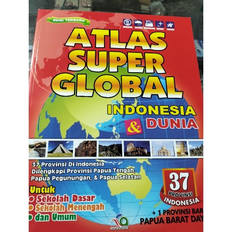 Jual ATLAS 38 PROVINSI SUPER LENGKAP GLOBAL INDONESIA DUNIA A4 BESAR ...