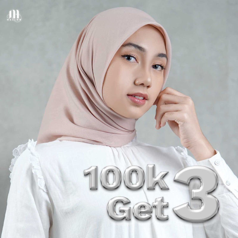 Jual Mallow Luna Square Hijab Segiempat Cotton Paris | Shopee Indonesia