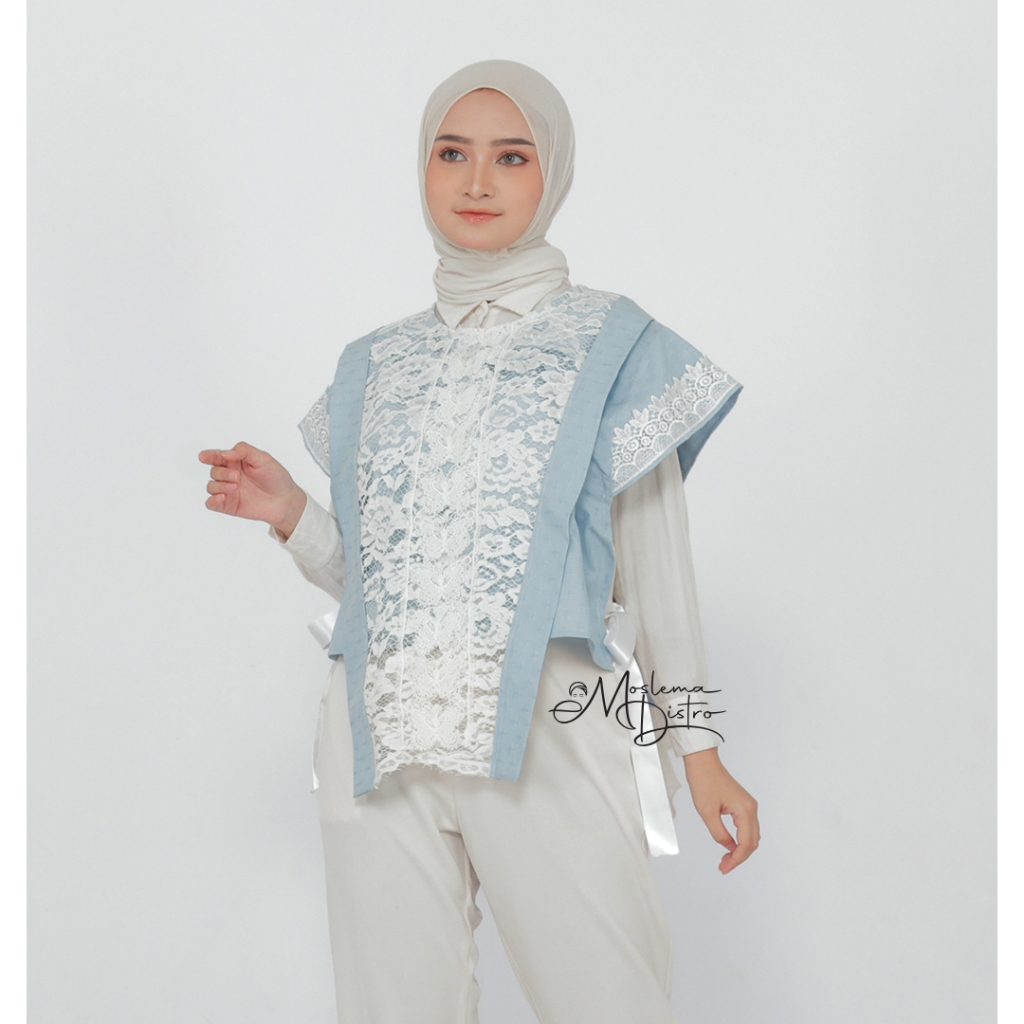 Jual ROMPI VEST OUTER BRUKAT LACE KATUN DOBBY EMBOSED RENDA 3D | Shopee ...